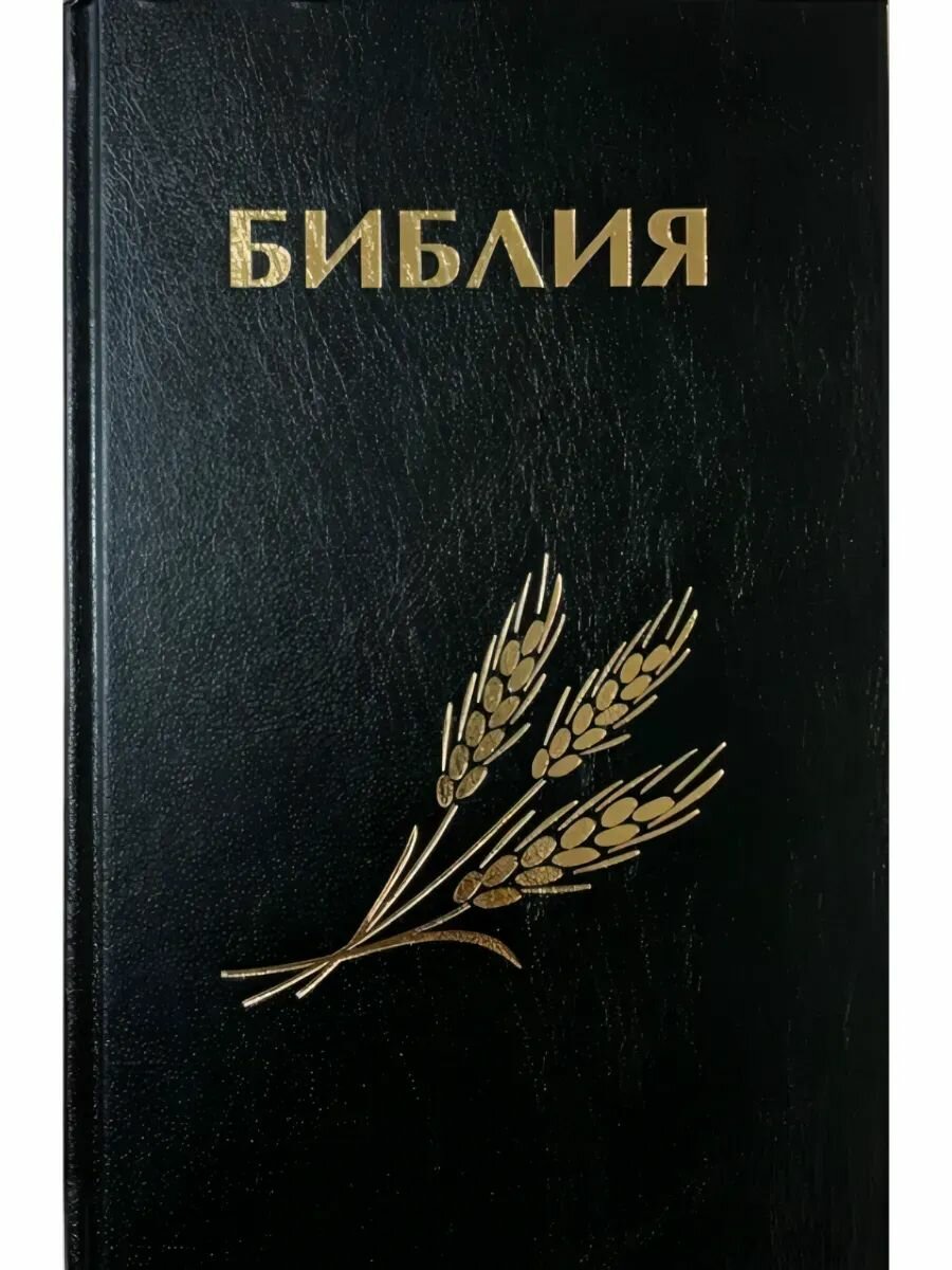 Библия, дизайн "Колос". надпись "Библия", переплет черный
