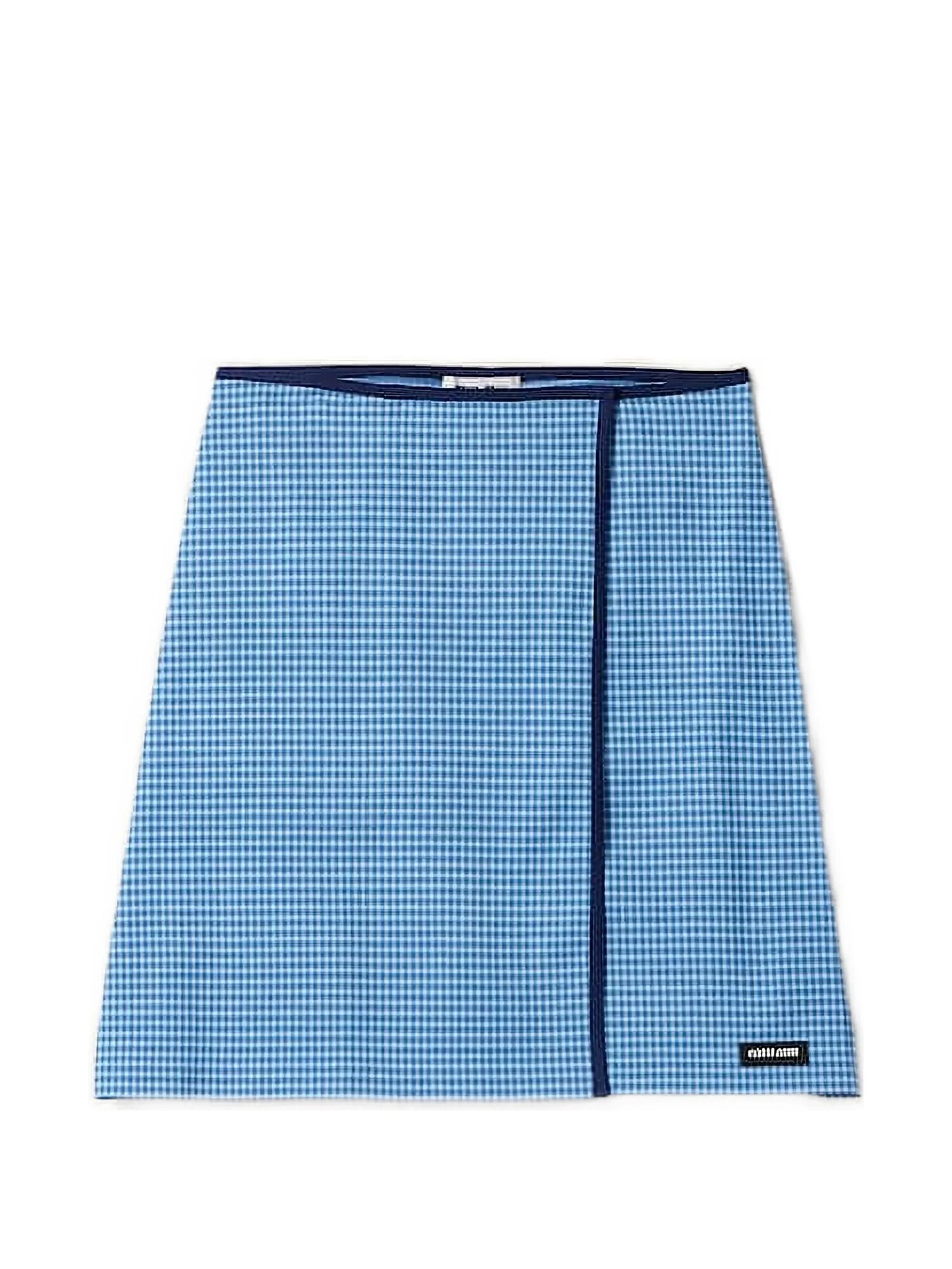 Юбка Gingham jacquard-knit mini skirt