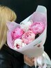 Букет из пионов "Сара Бернар", в подарочной упаковке, 5 штук