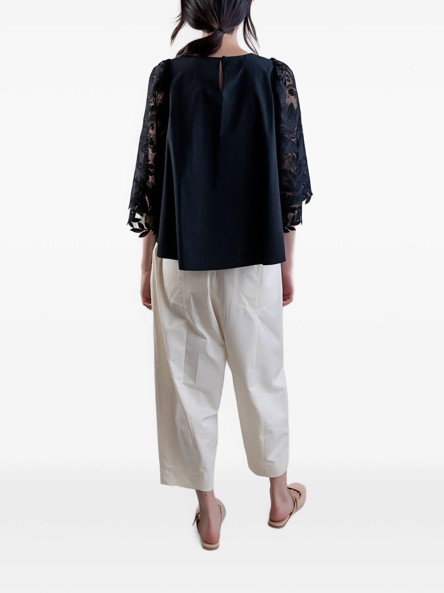 Брюки Psophia Cropped palazzo pants, размер 34, разноцветный — фото 1