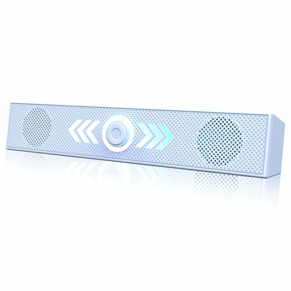 Голубой двойной динамик настольный компьютерный динамик с питанием от USB, проводное стерео звучание, без функции