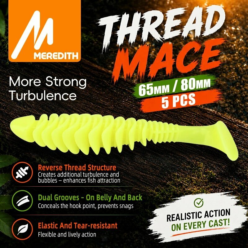 Набор приманок MEREDITH с ароматом креветок 65мм 80мм 80mm, Color D64-5pcs