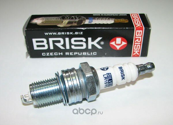 LR15YS BRISK Свечи зажигания для ВАЗ 2108-21099, 2110, 21213 Нива карбюратор, BRISK LR15YS, 1шт
