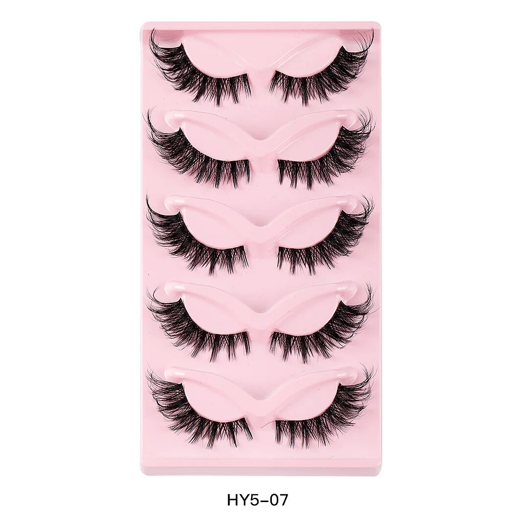 5 Pairs Cat Eye Lashes Fake Eyelashes Natural long Lashes HY5-7