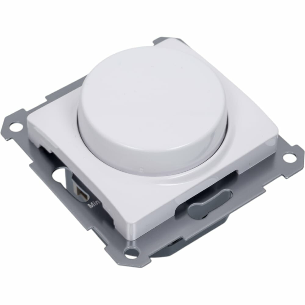 Светорегулятор Systeme Electric GLOSSA (диммер) повор-нажим, LED, RC, 400Вт, механизм, белый GSL000123 — фото 1