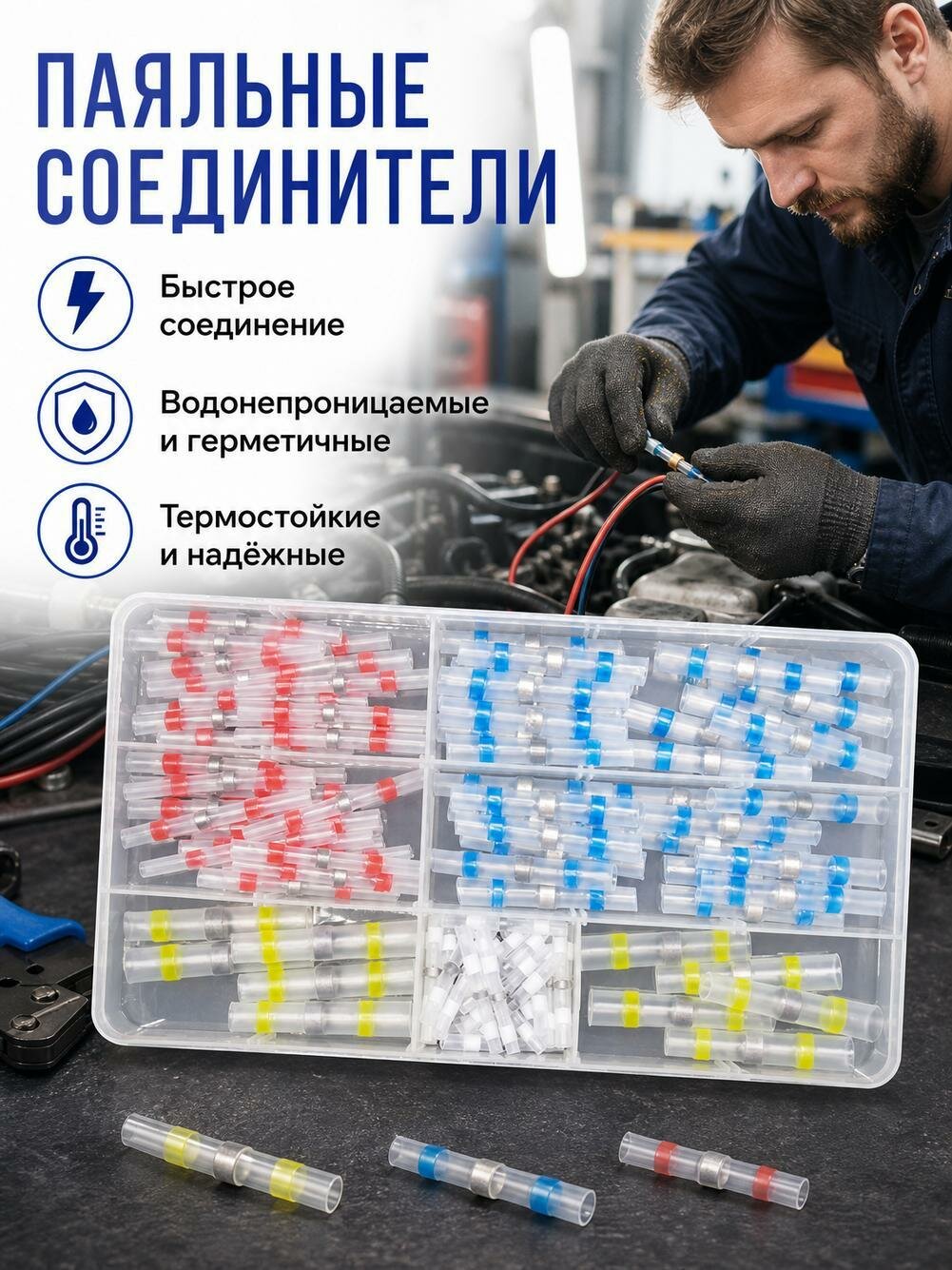 Термоусадка клеевая с припоем 100 шт