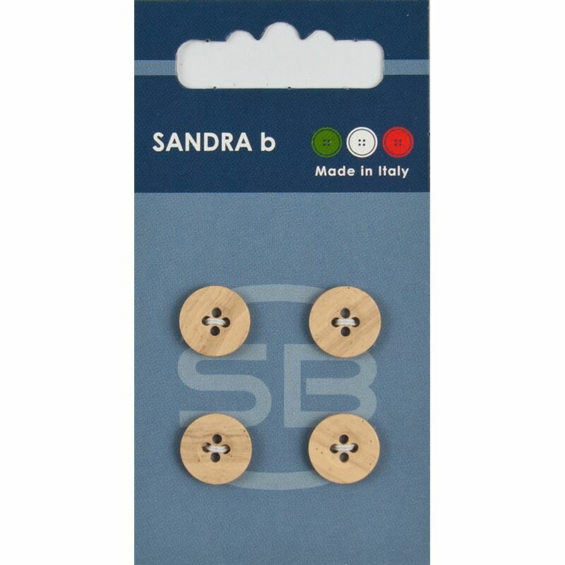 Пуговицы Sandra b Цвет Молочный, 11 мм, 4 шт