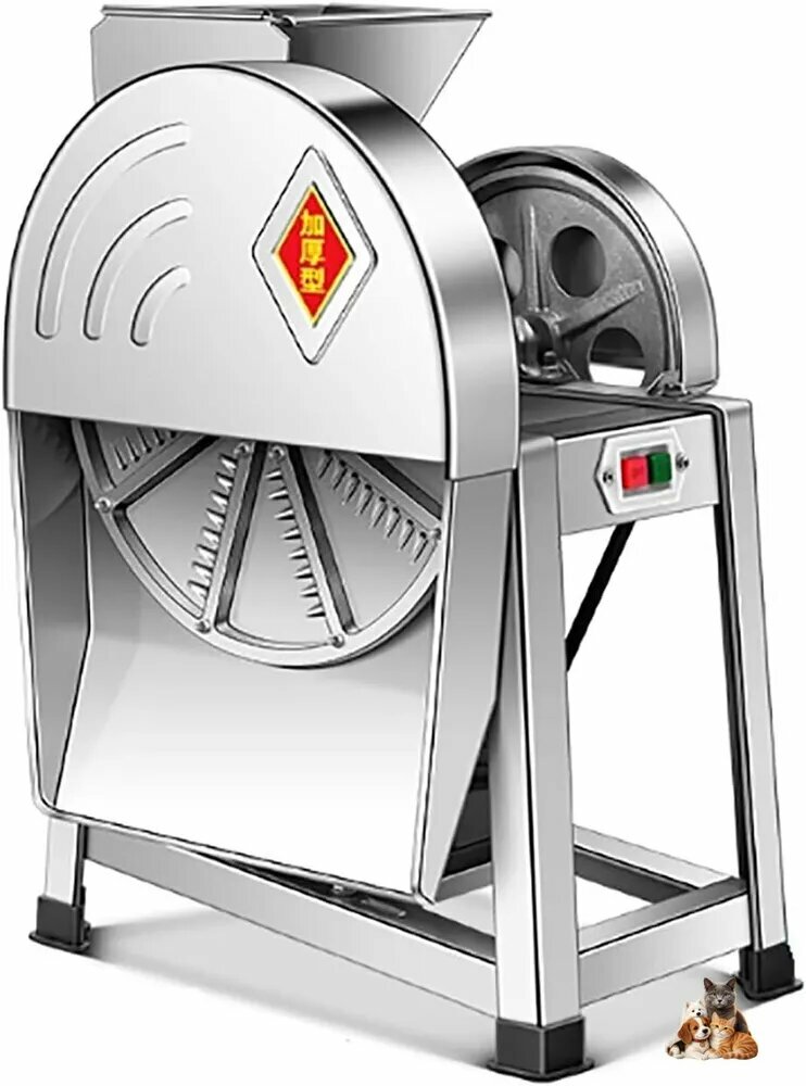 Электрическая терка для овощей и кормов, 1500W, с регулируемой толщиной резки