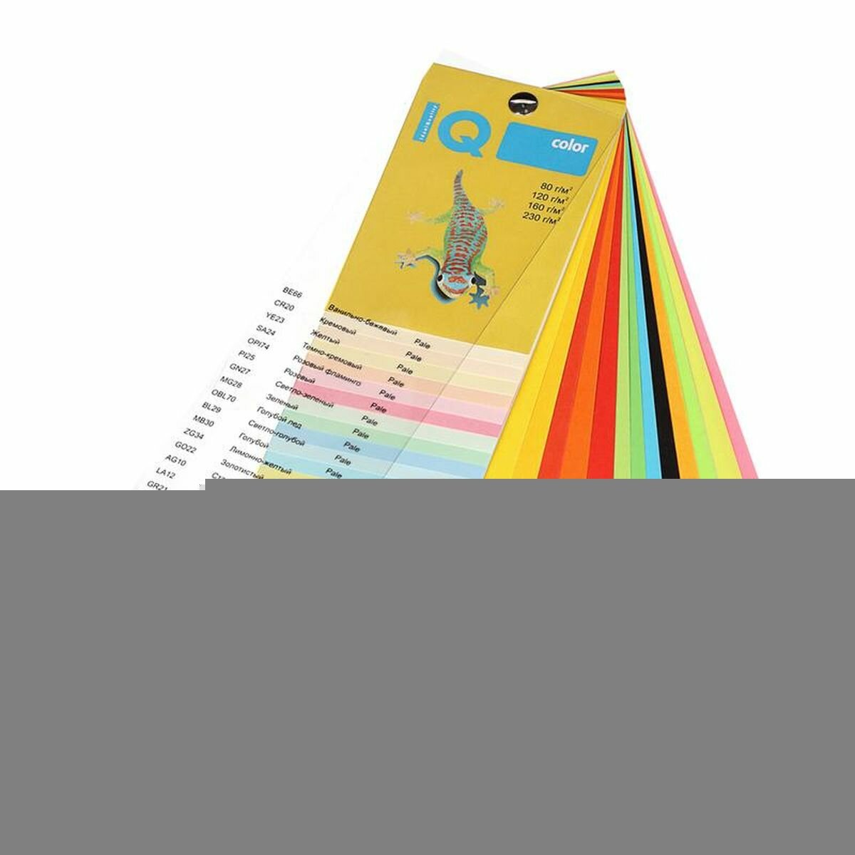 Бумага цветная А4 IQ Color, неон желтая, 80 г/кв. м, 500 листов (NEOGB), 5 уп.