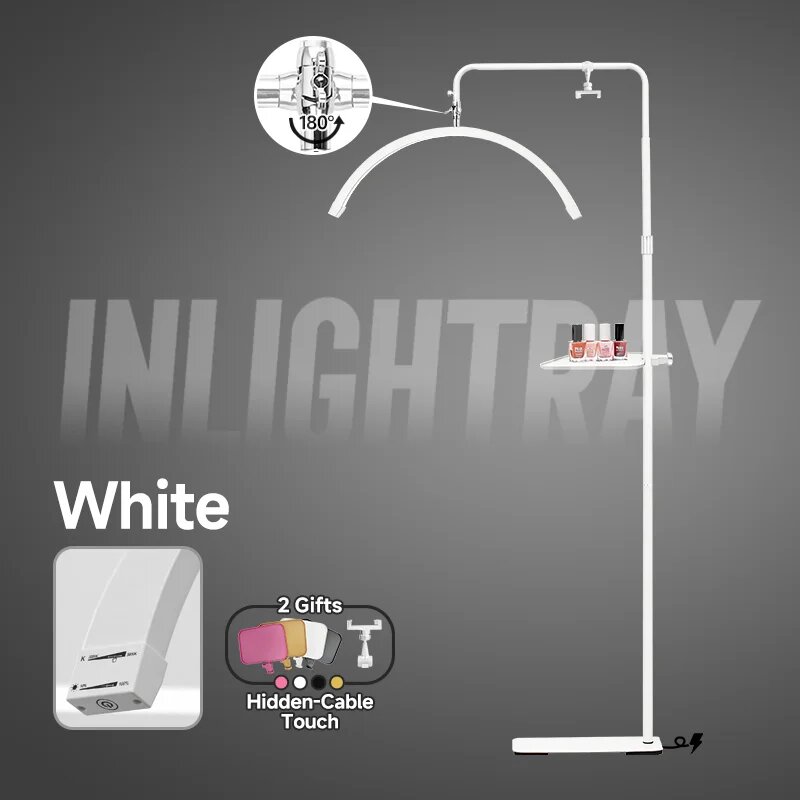 LED кольцевой светильник INLIGHTTRAY для наращивания ресниц с возможностью EU, White Standard