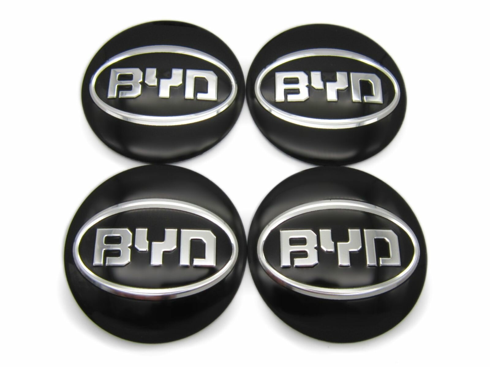Наклейки на колесные диски BYD black LOGO D-65 mm