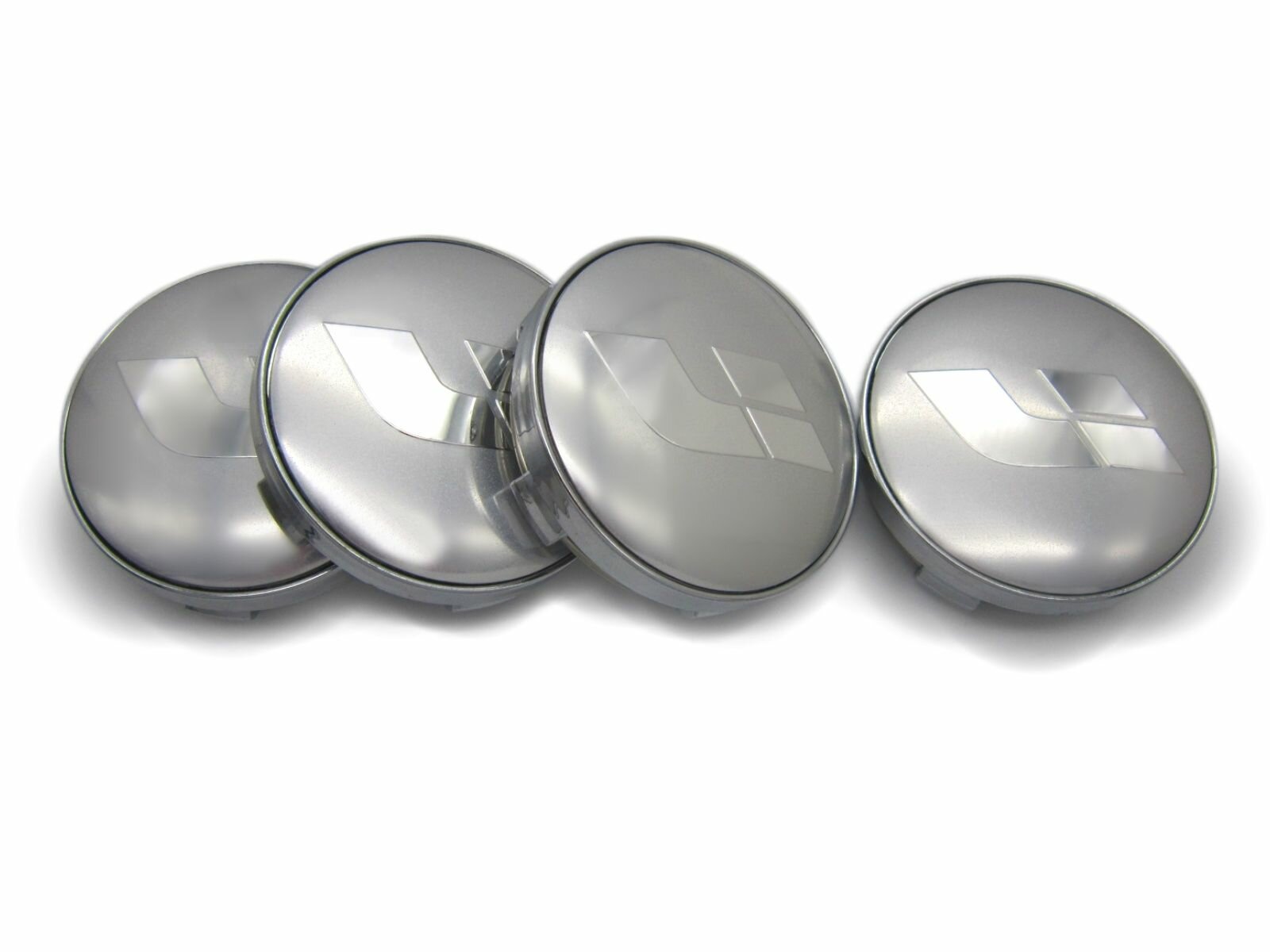Колпачки заглушки на литые диски Li silver 60/56 мм, комплект 4 шт.
