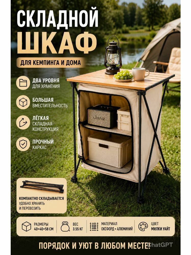 Набор складной мебели бежевый