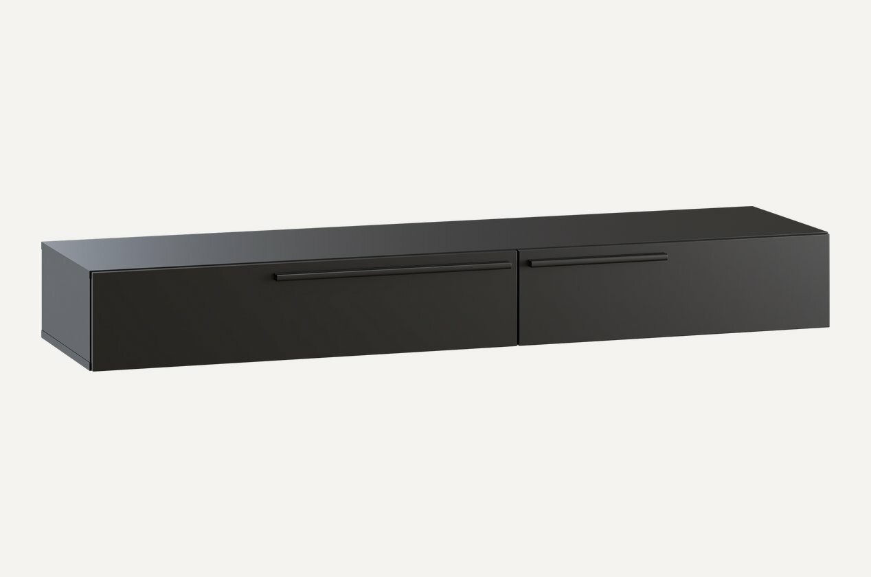 Тумба под телевизор подвесная Divan.ru Кимбол Черный, 160x20, лдсп