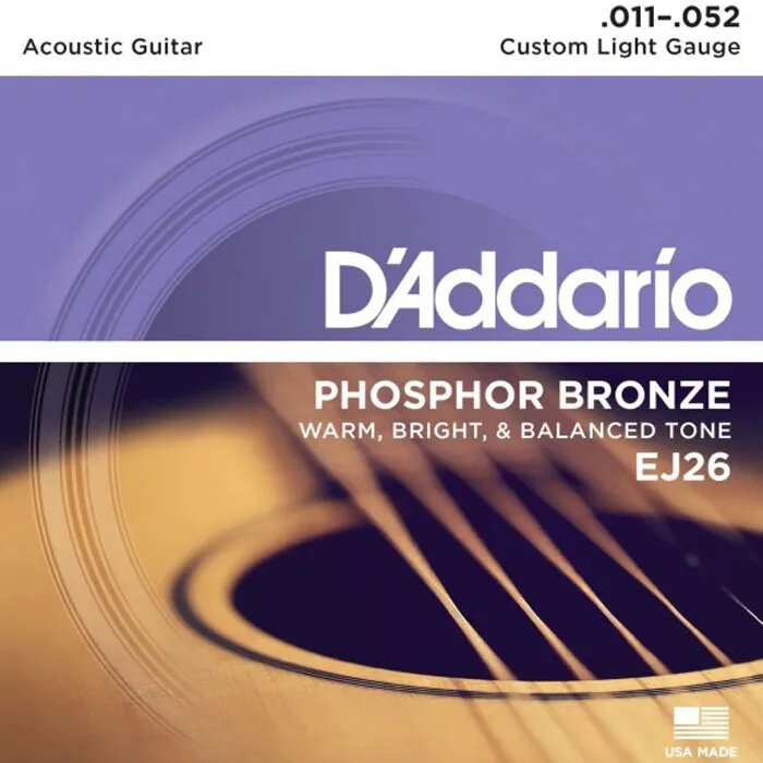 D'Addario EJ26 - PHOSPHOR струны для акустической гитары