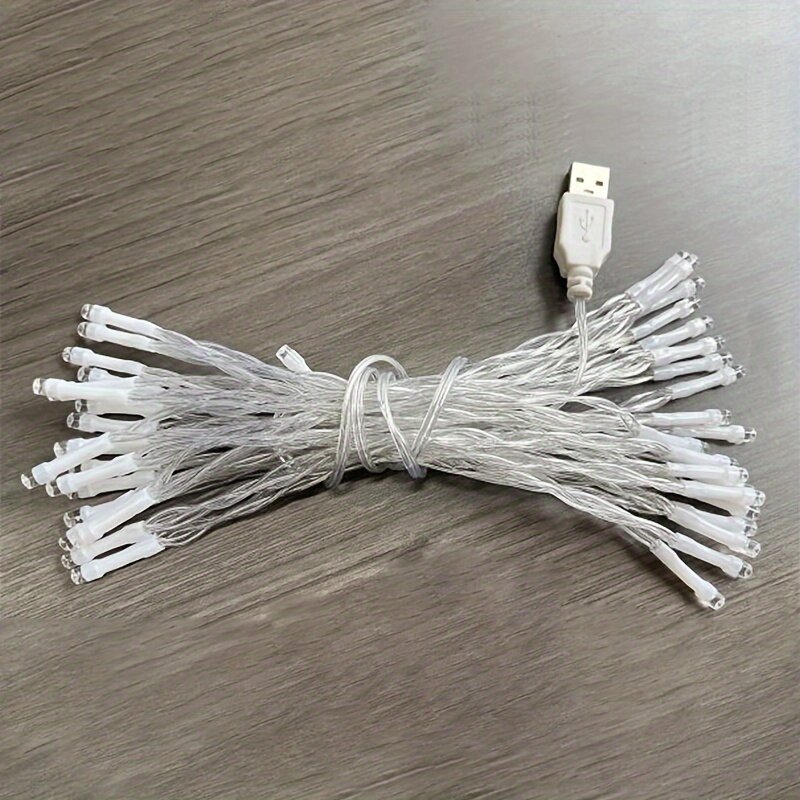 Светодиодная гирлянда Fairy Lights на USB, теплый белый, 600 см, IPX4, для декора сада, дома, свадьбы и праздников
