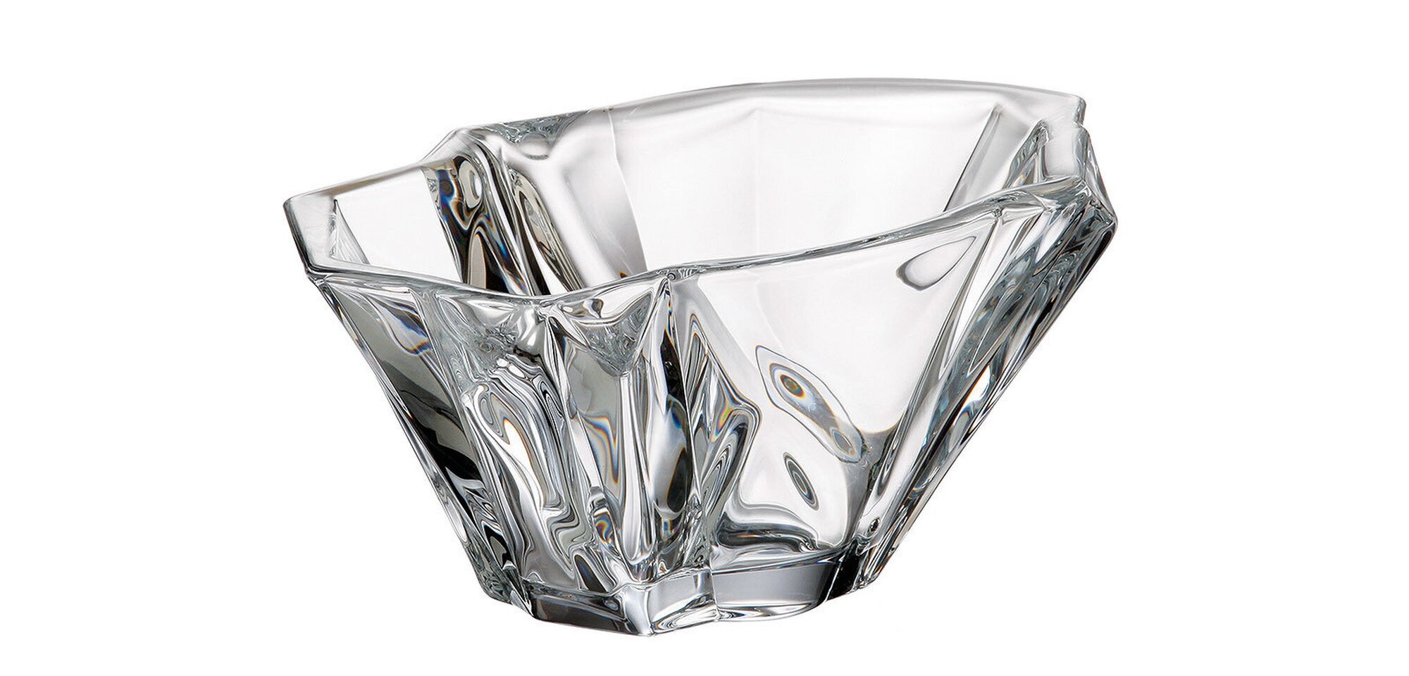 Ваза для конфет "Энигма" 21 см, 1 шт. Crystalite Bohemia, стекло, прозрачная