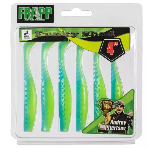 Силиконовая приманка Frapp Funky Shad 4 10,5см. 6шт. вес: 5,8гр. #PAL03