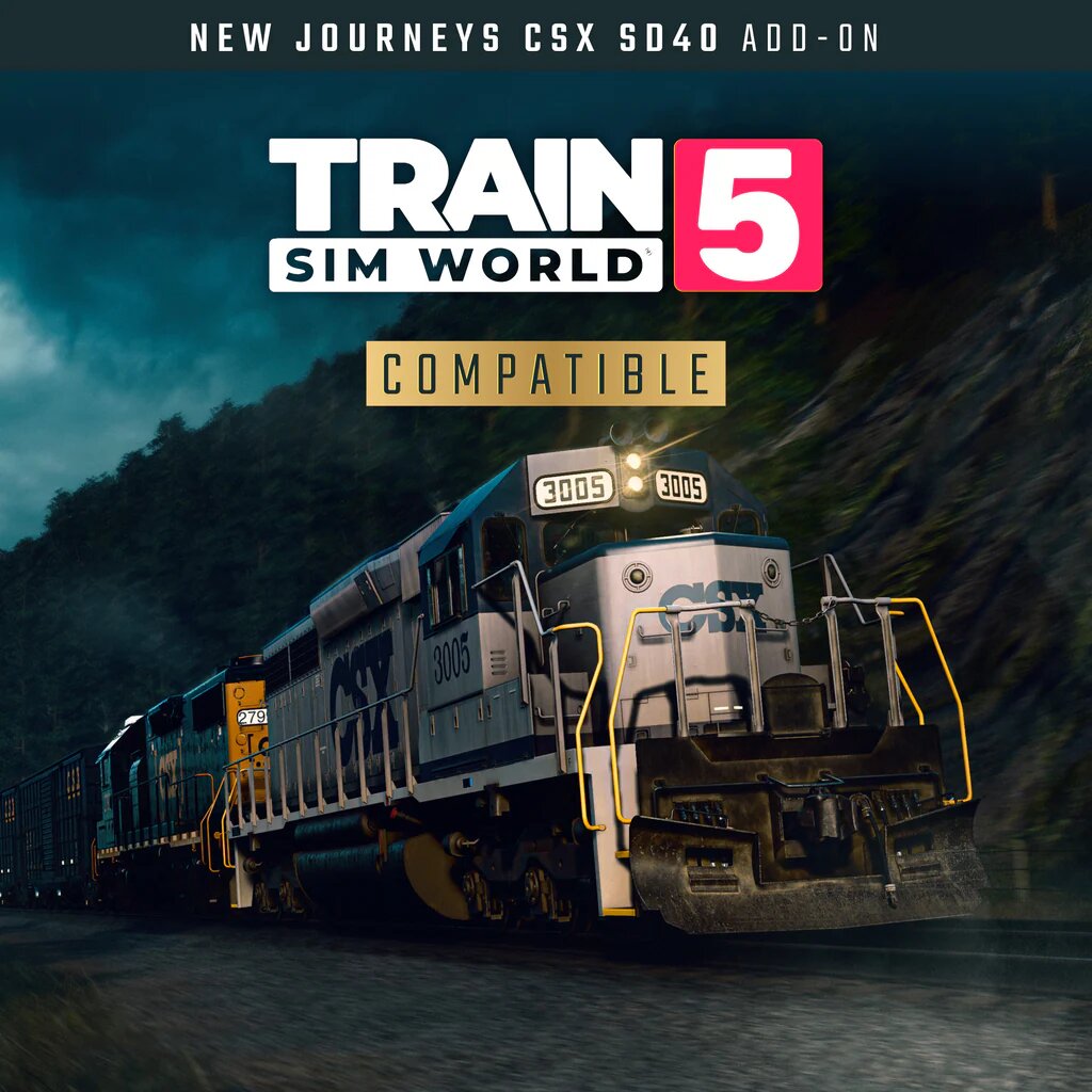 Дополнение Train Sim World 5: New Journeys - CSX SD40, цифровое издание PlayStation 4 и PlayStation 5, регион Турция / код пополнения баланса