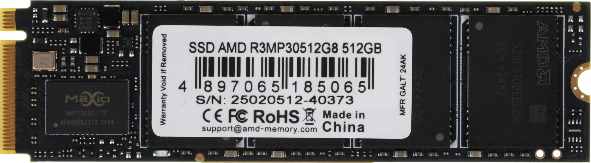 Накопитель SSD AMD PCIe 3.0 x 512GB R3MP30512G8 Radeon M.2 2280