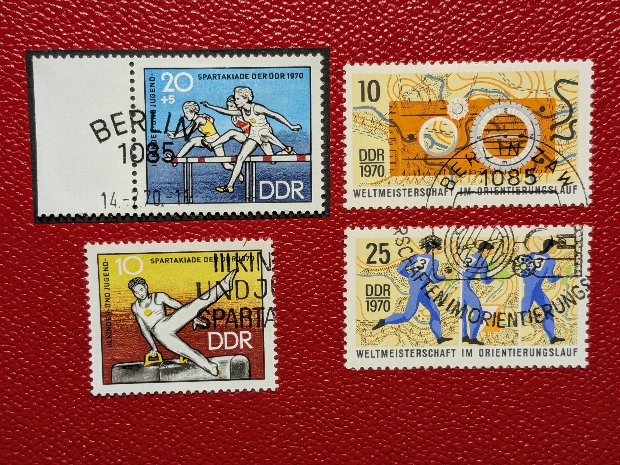 Марки Германия (ГДР) 1970. Спорт. 2 серии: "Спортивные мероприятия". MNH. Редкость. Спец Гашение. См фото