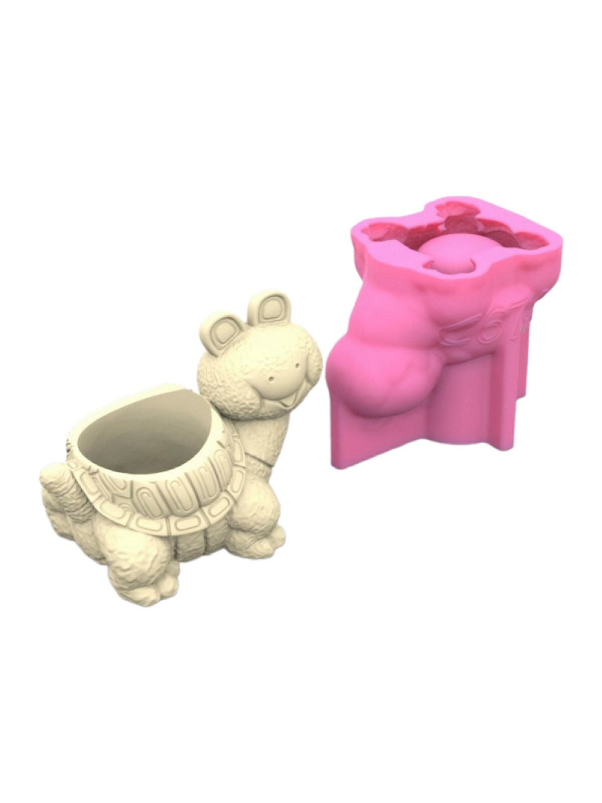 Силиконовая форма для цветочных горшков, 3D форма для кашпо в виде черепахи, украшения для дома