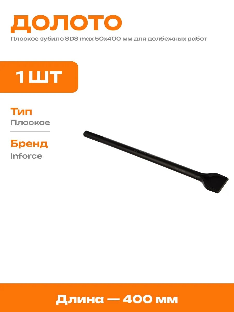 Лопатка для перфоратора SDS max плоское долото 50х400 мм