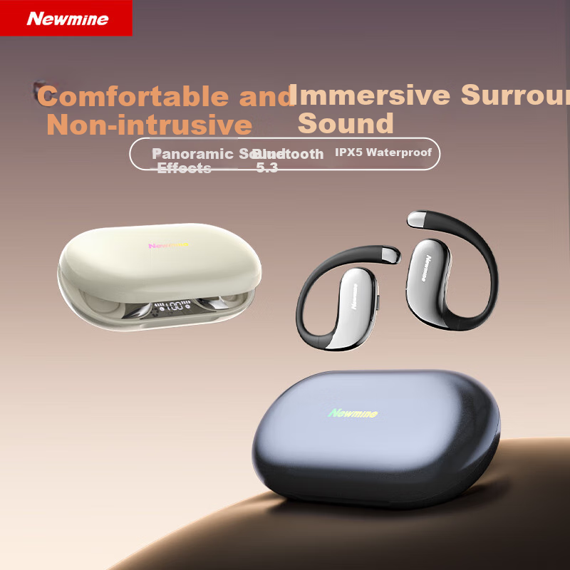 Newmine LY62 костная проводимость спортивные беспроводные наушники Цвет：LY62 молочный чай