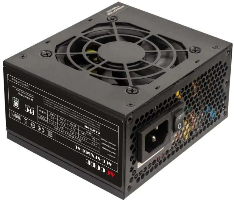 Блок питания 500w Accord SFX ACC-SFX500-80 (APFC,1x 6+2-pin PCI-E)