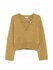 Свитер GANNI Ribbed-trim V-neck sweater, размер 38, , светло-желтый
