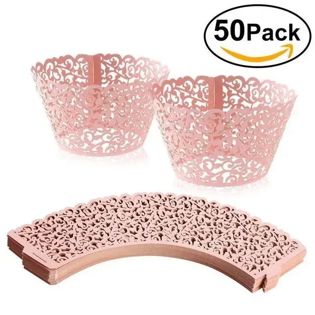 Розовые обертки для кексов, 50 шт, Color: 1