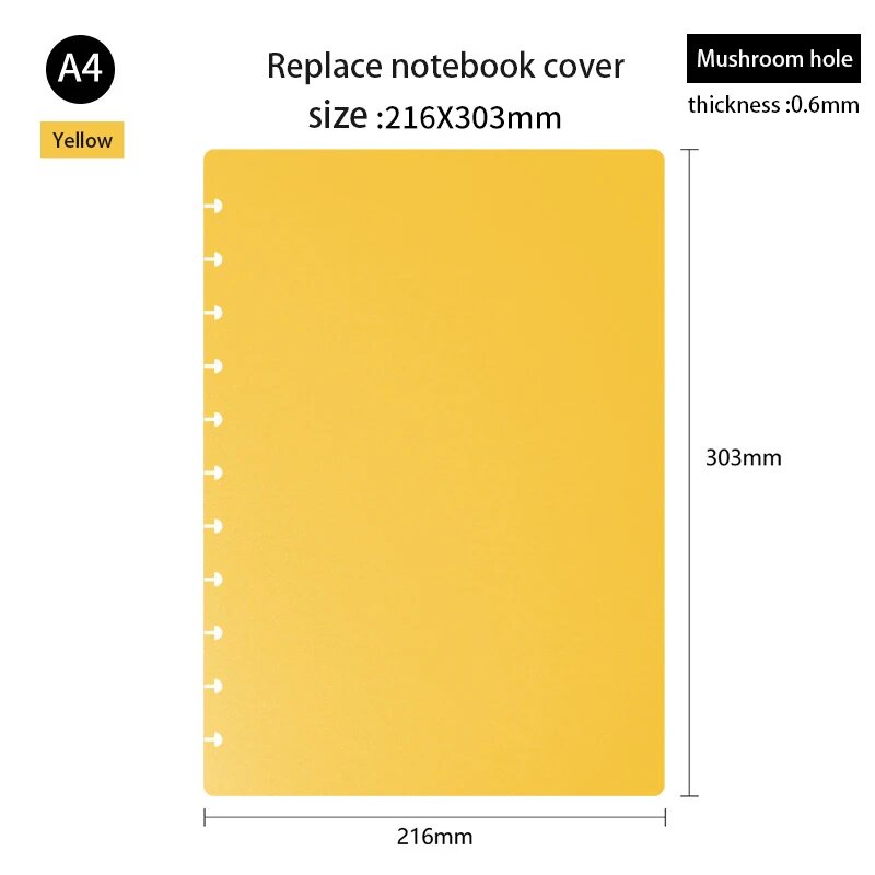 Сменные крышки для блокнота A4 LZN, 2 шт. Желтый, Yellow