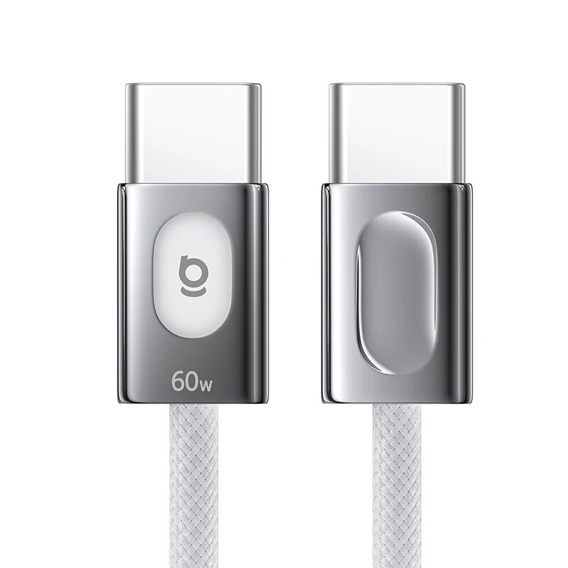 Кабель Baseus 100W Для Быстрой Зарядки iPhone 17/16/15 Plus Pro Max, MacBook, iPad, 1.2m, 60W White