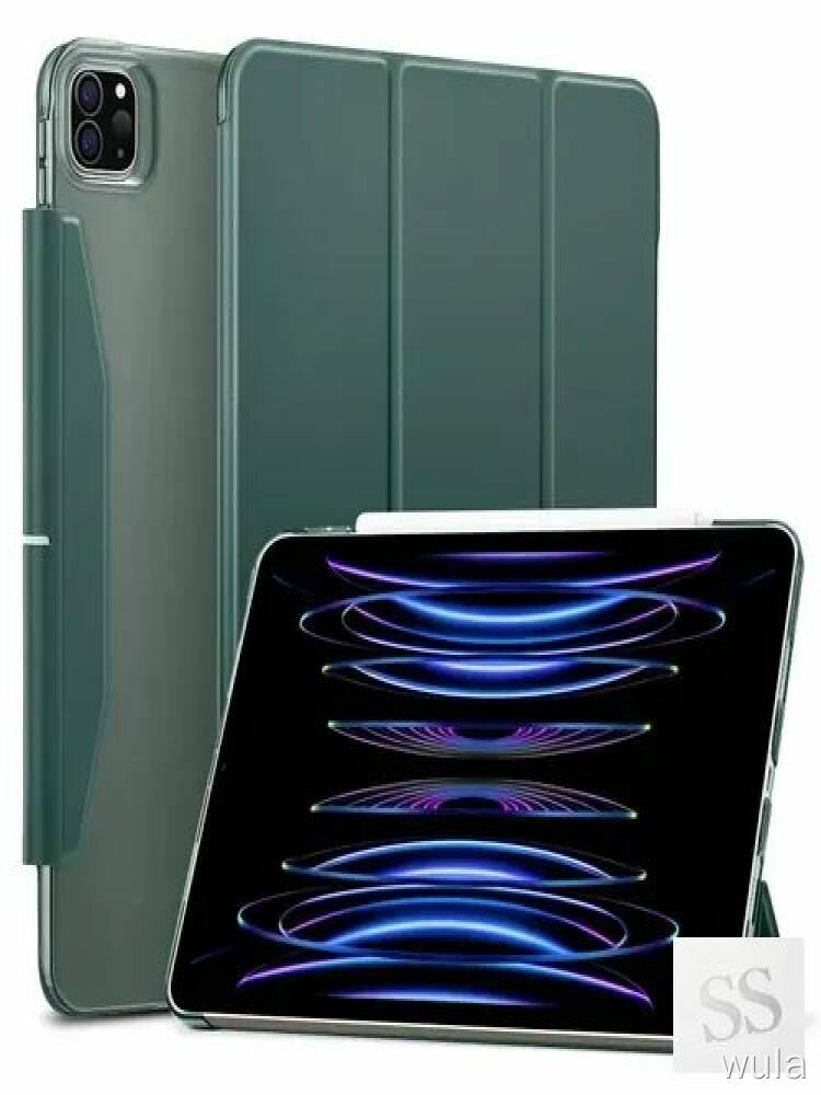 Чехол-книжка Ascend для iPad Pro 11 (2021/2022) трехсекционный с подставкой Forest Green для работы чехол
