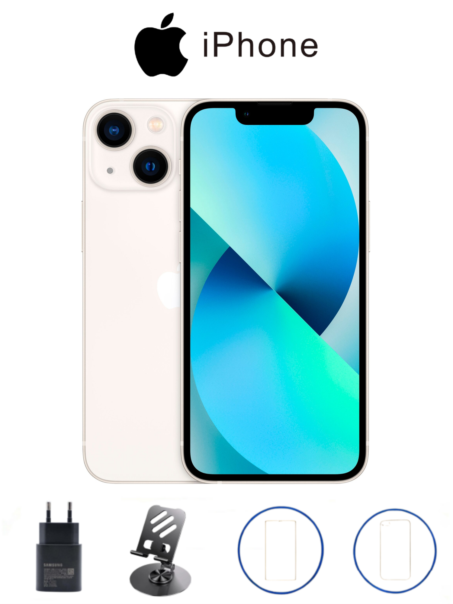 Смартфон Apple iPhone 13 256 ГБ Старлайт, оригинал, водозащита IP68