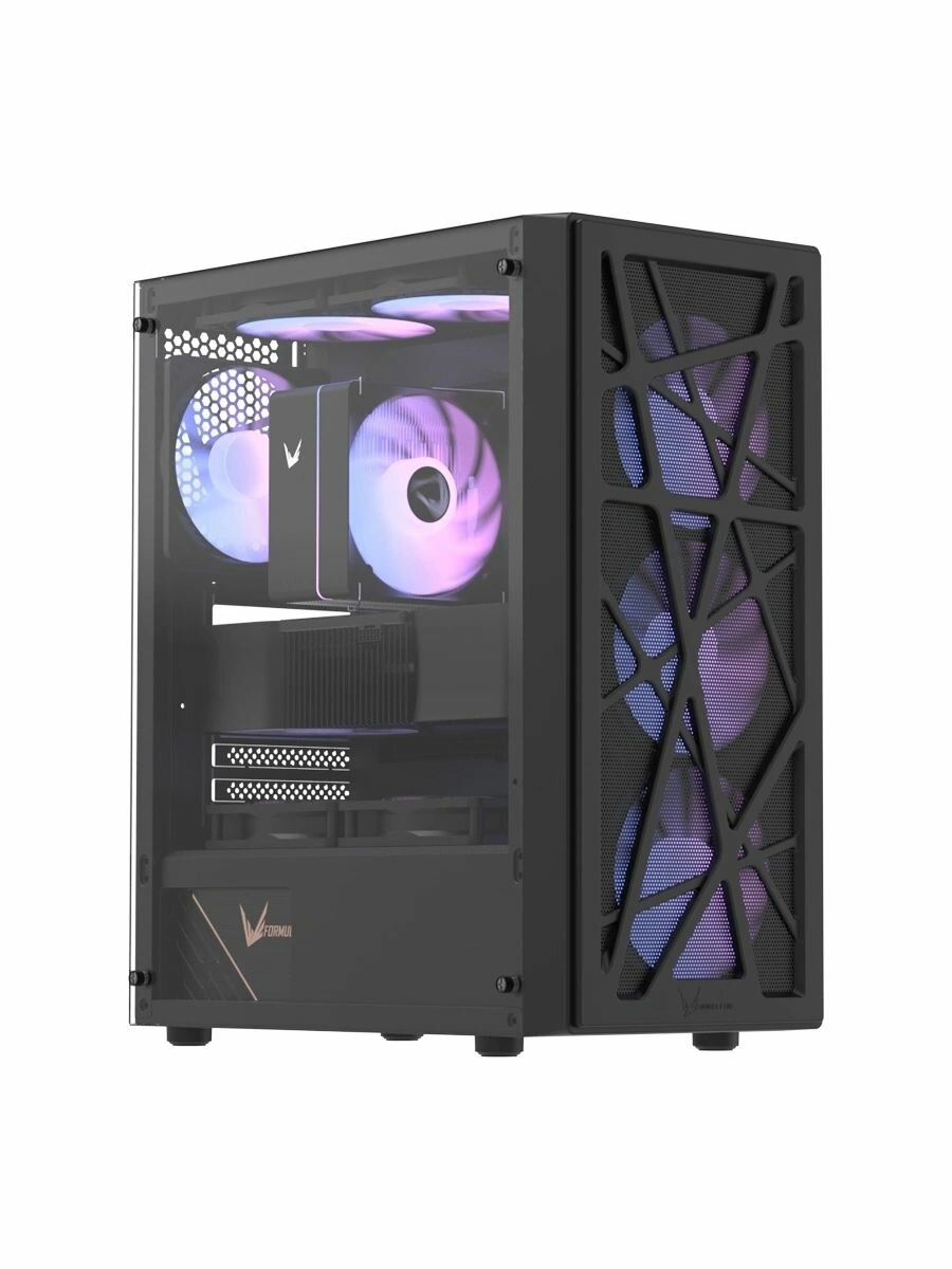 Корпус Formula Mana V2 черный без БП ATX 9x120mm 1x140mm 1xUSB2.0 1xUSB3.0 bott PSU