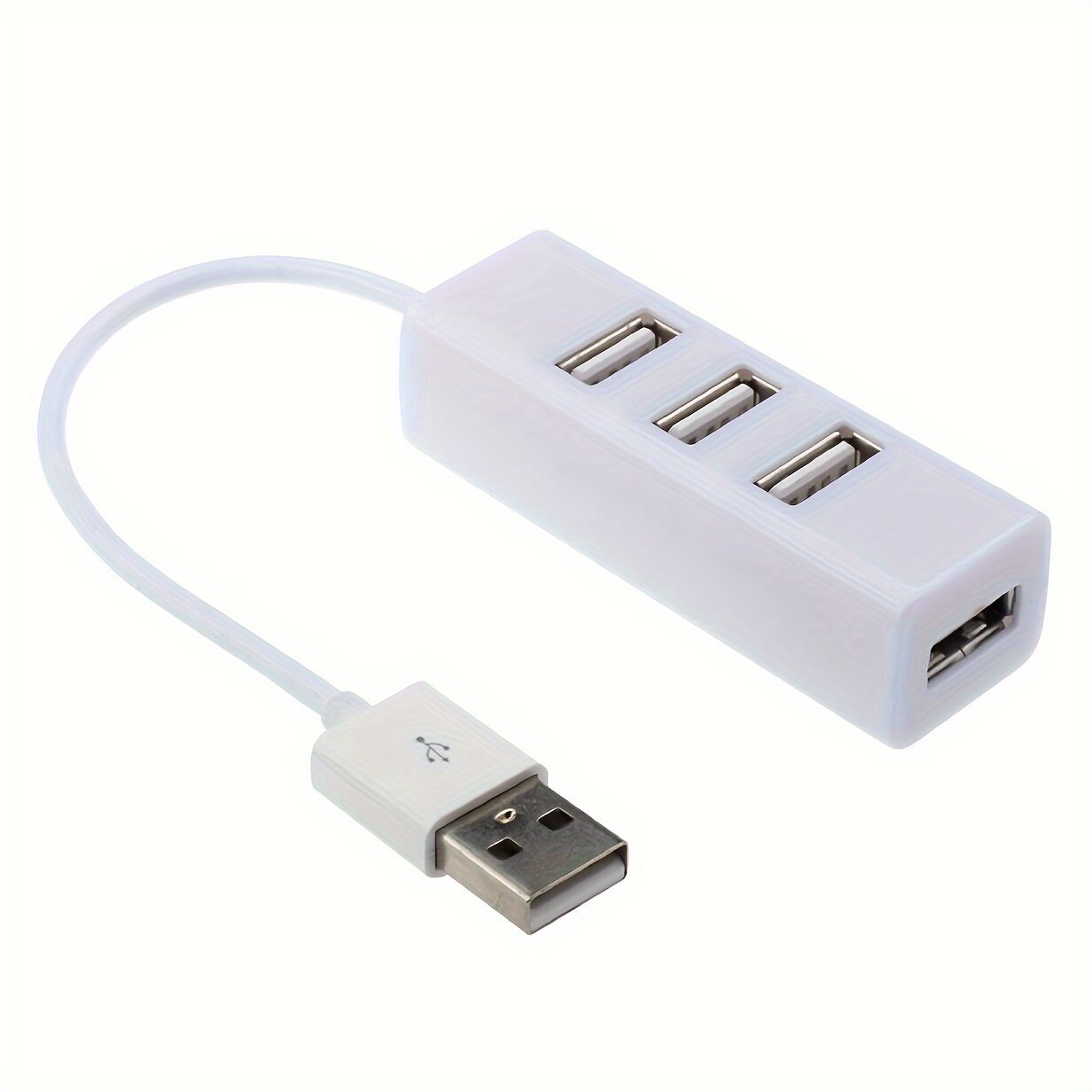 USB-хаб на 4 порта с независимым переключателем, универсальный, белый