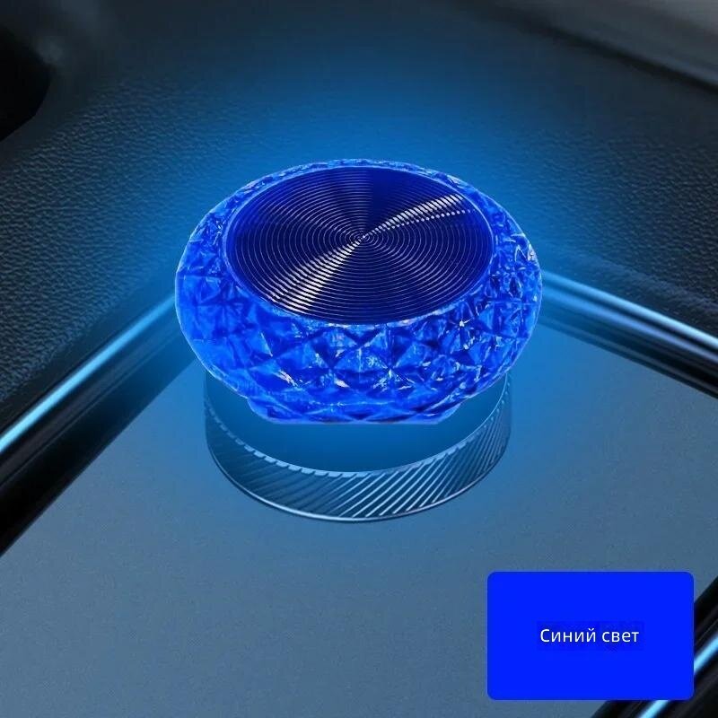 Портативная автомобильная USB-светодиодная лампа с синим светом для интерьера, без батареи