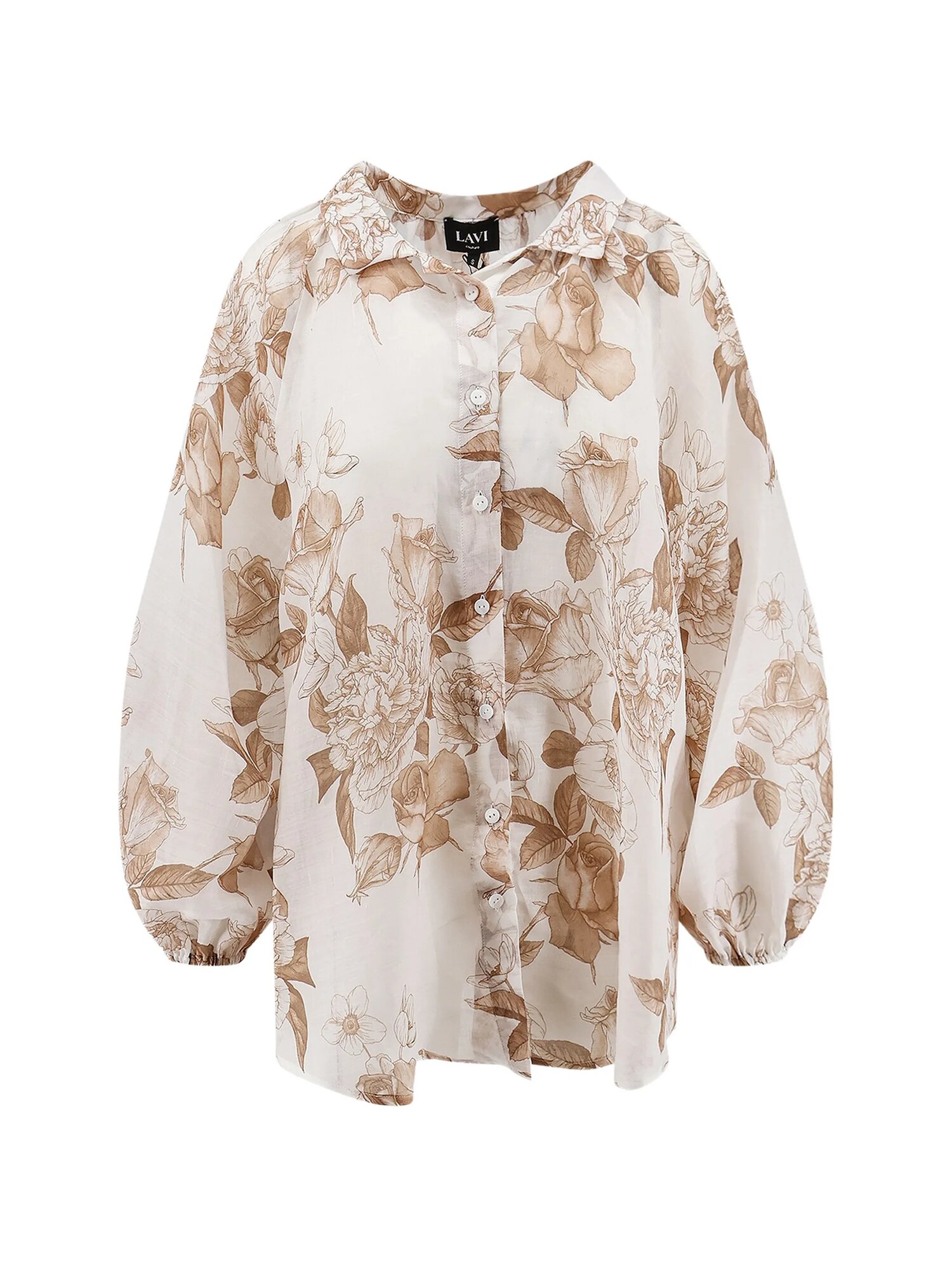 Рубашка Afrodite floral-print puff-sleeve shirt