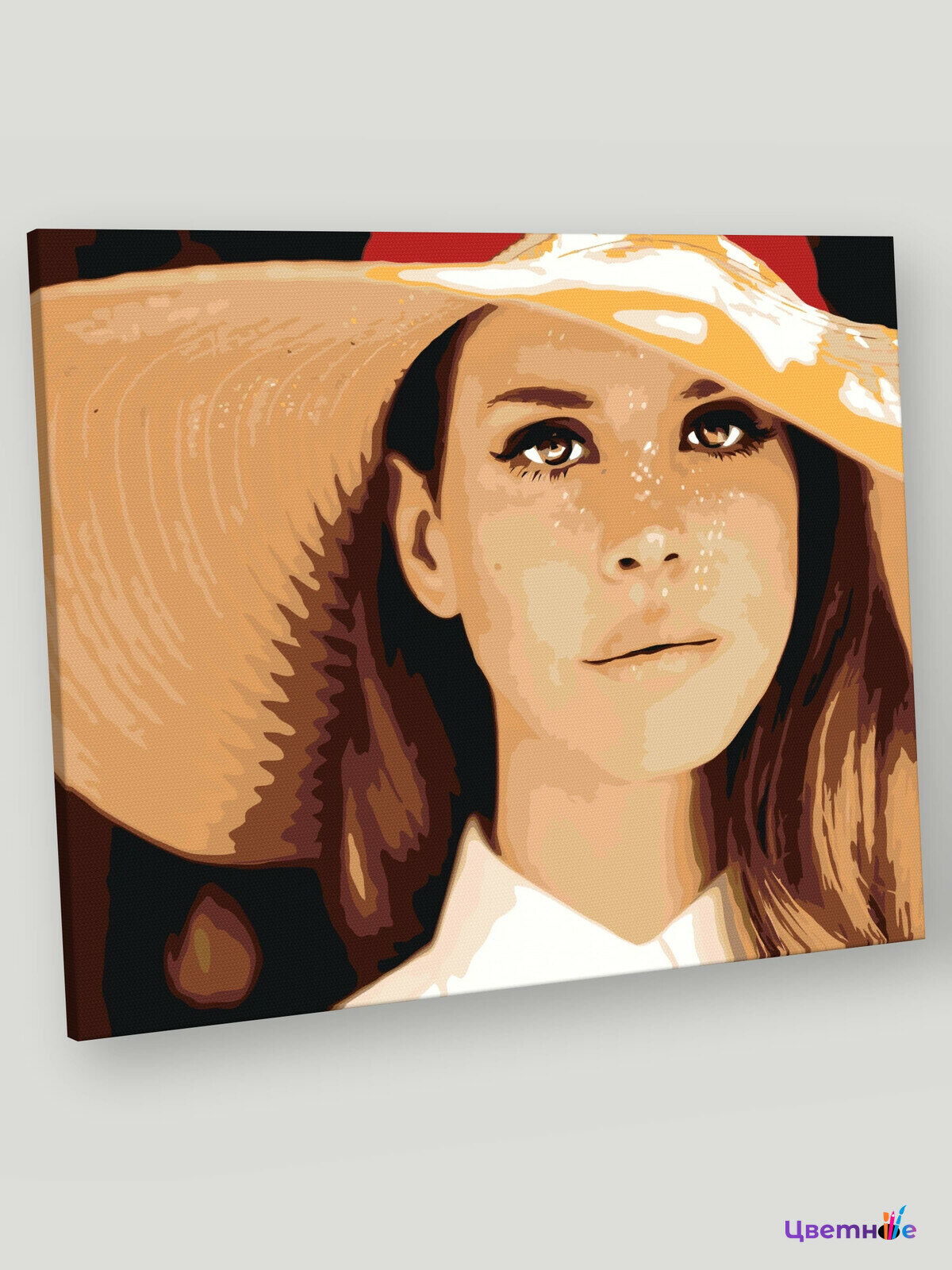 Картина по номерам на холсте с подрамником "Lana Del Rey Лана Дель Рей: В шляпе 2", Раскраска 40х50 см, Девушки