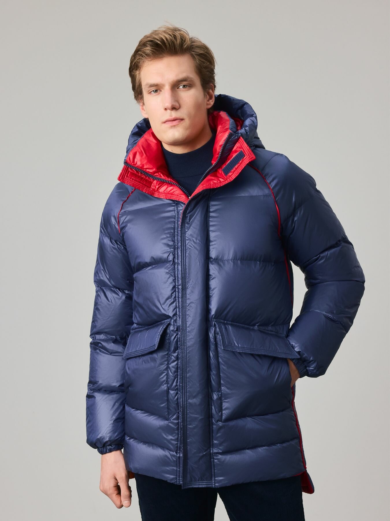 Пальто JUST CLOTHES Весна-лето 2025, размер 48, темно-синий — фото 1