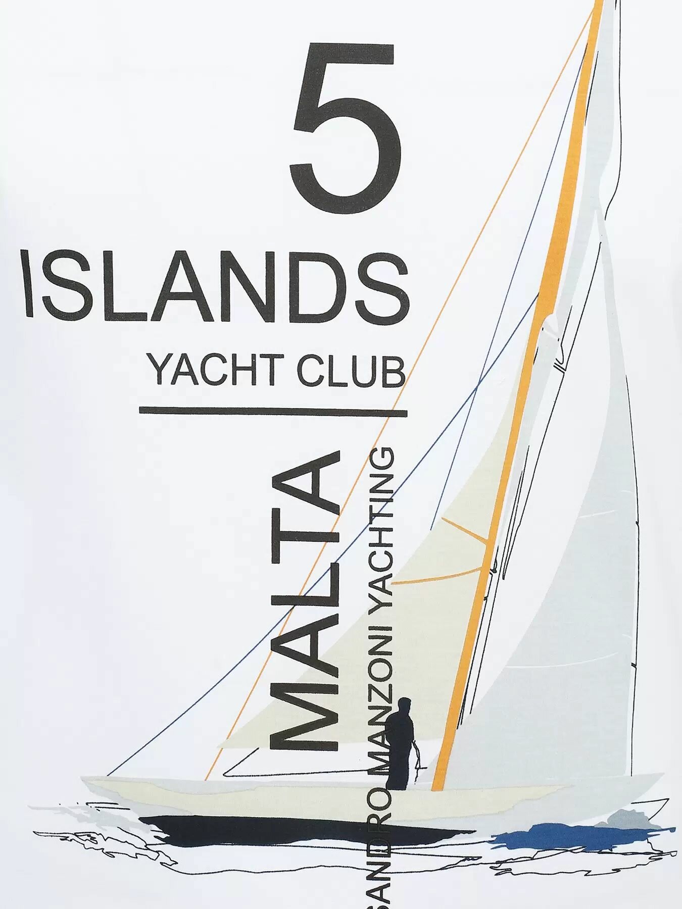 Футболка Alessandro Manzoni Yachting, размер 50, белый — фото 1