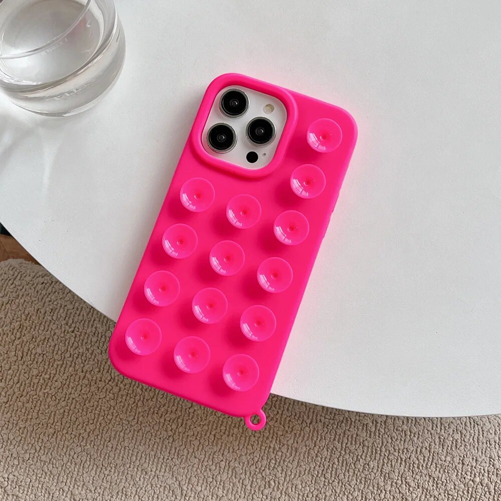 Мягкий Силиконовый Липкий Чехол Для iPhone 16 Pro Max 13 14 11 12 15 iPhone 15, Розовый, Rose Red