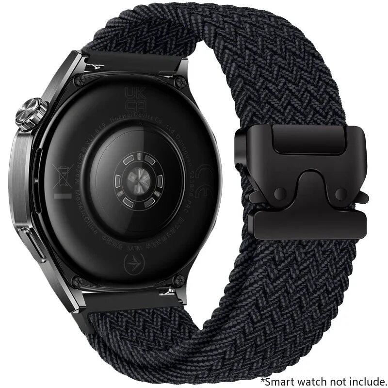 Ремешок для Amazfit T-Rex3 Pro CAOWTAN нейлоновый 20/22 мм Черный, Amazfit Balance 2 1, BInk
