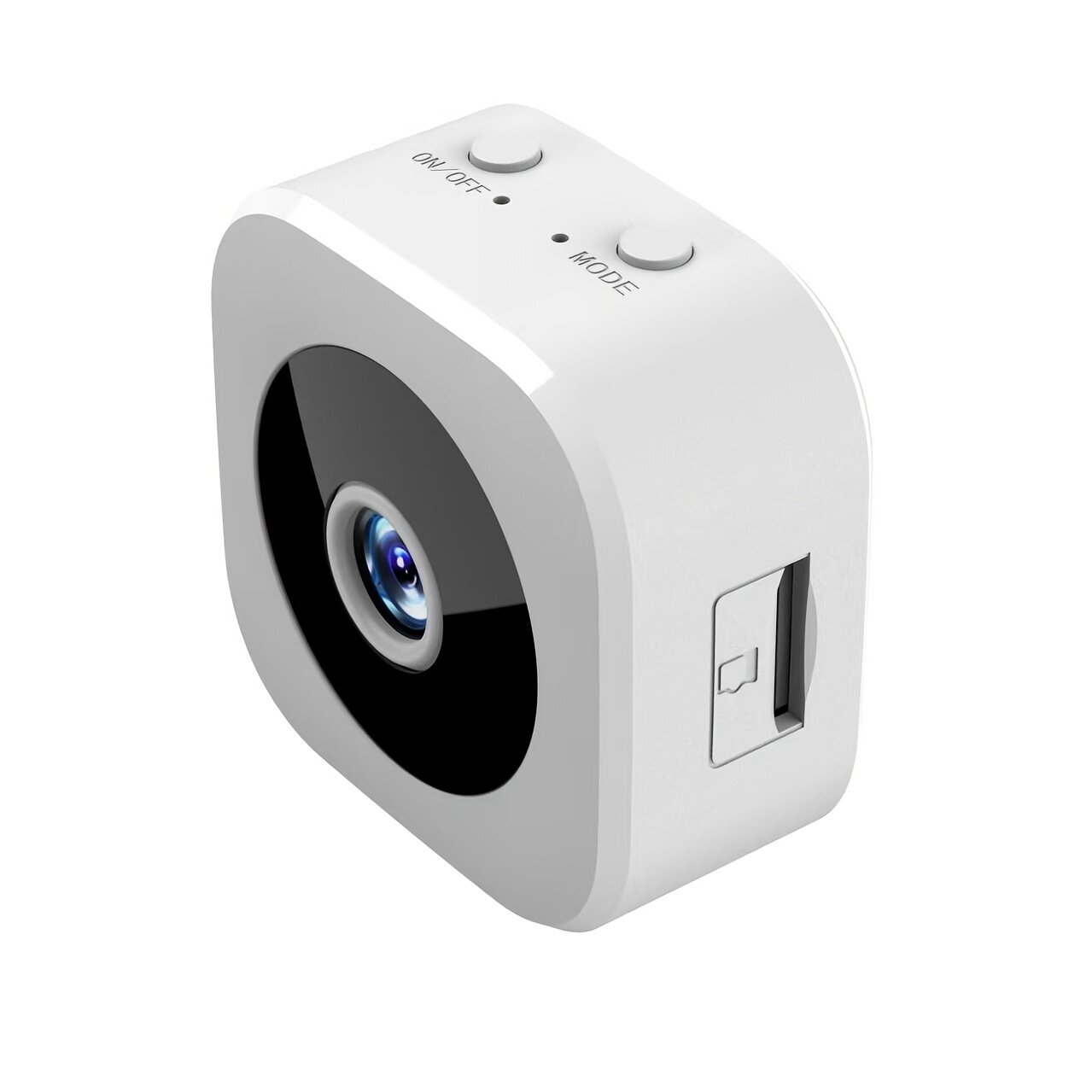 Беспроводная камера видеонаблюдения с поворотным механизмом на 360°, HD-ночным видением, двусторонней связью и детекцией движения, цвет белый