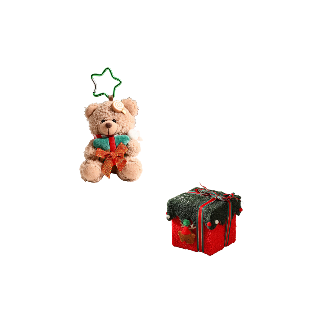 PANGXIEWANGGUO Рождественский Медведь Мягкая игрушка Шармы Длина тела 11 см 11cm