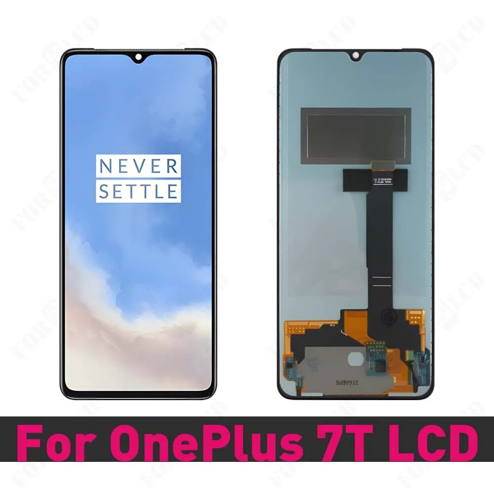 6,55-дюймовый TFT-дисплей для OnePlus 7T HD1901 HD1903 HD1 без рамки, сенсорный ЖК-экран в сборе, 100% протестированные запасные части