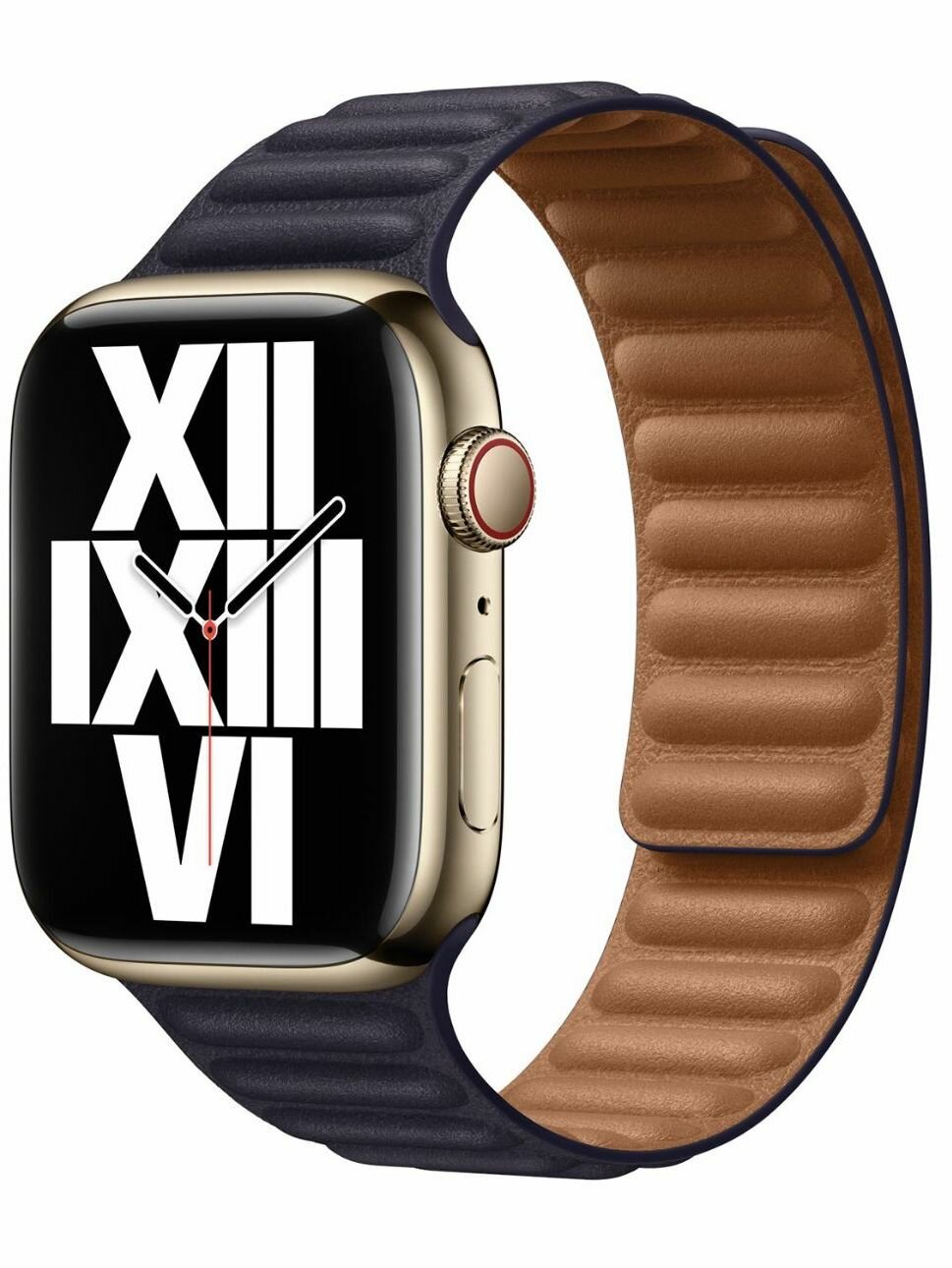 Ремешок кожаный Leather Link Ink S/M для Apple Watch 42-44-45-49mm (Series 1-9, Ultra) 46mm (Series 10) MP873ZM/A