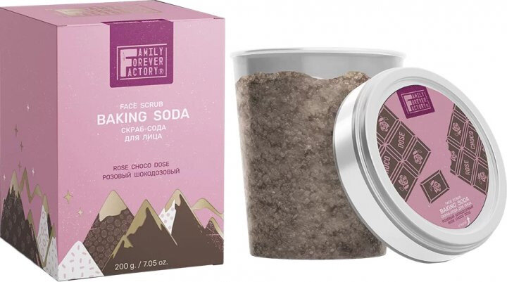 Family Forever Factory Baking Soda скраб-сода для лица Розовый Шокодозовый, 200 г