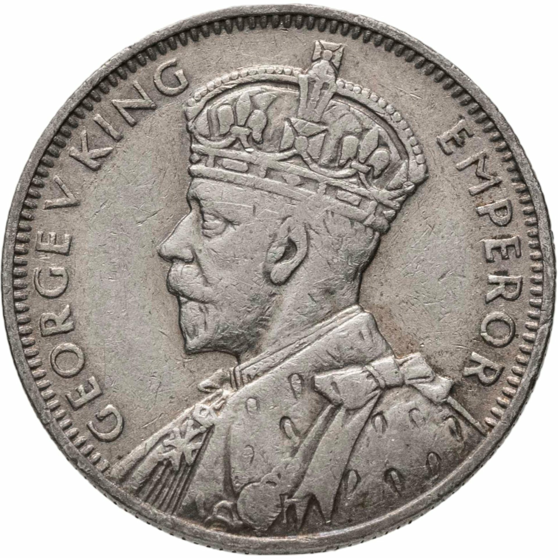Маврикий 1/4 рупии rupee 1936, Серебро 925, в сохранности VF-XF